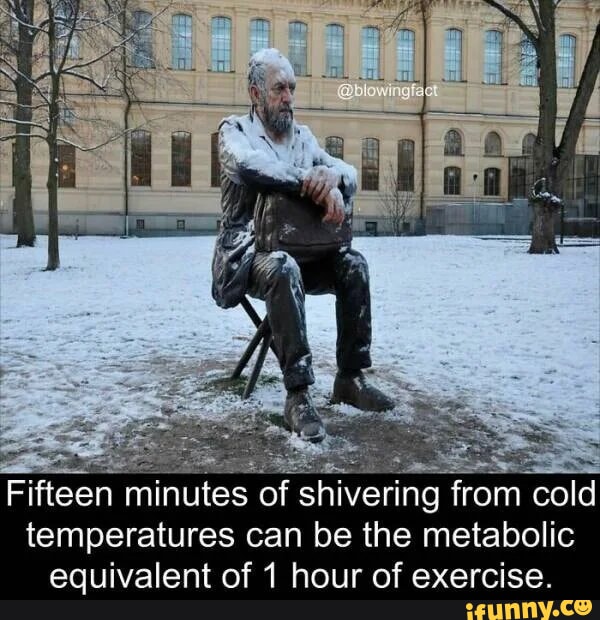 Fifteen minutes of shivering from cold temperatures can be the ...