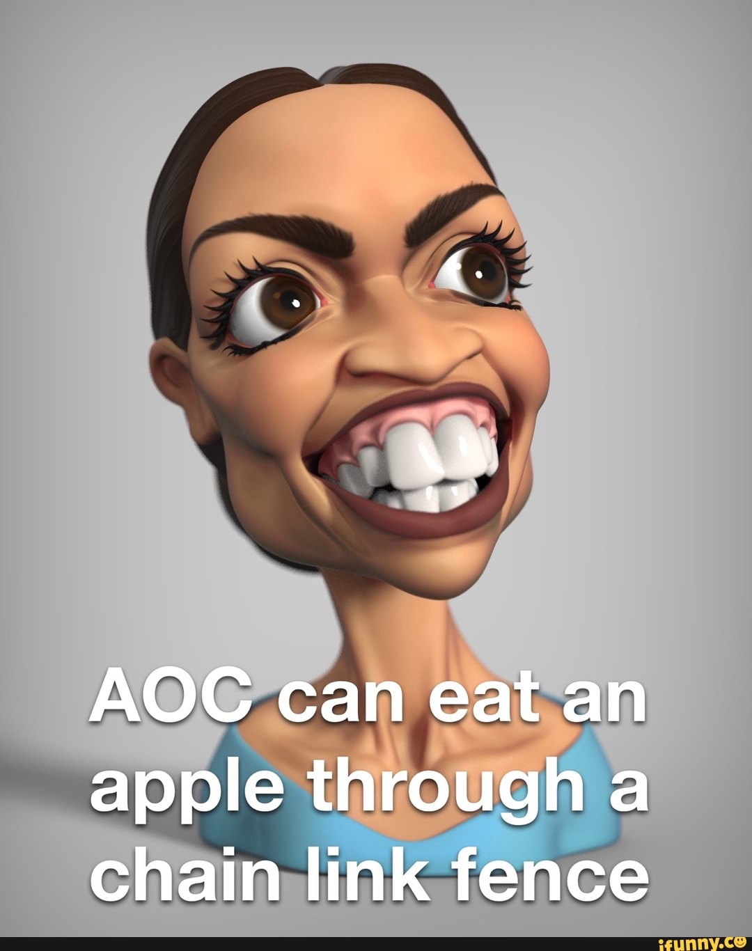 AOC can eat an apple through a chain link fence - iFunny Brazil