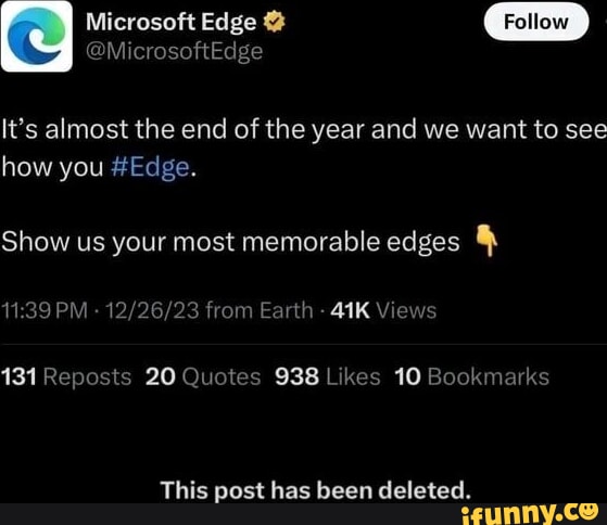 Microsoft Edge @MicrosoftEdge It's almost the end of the year and we ...