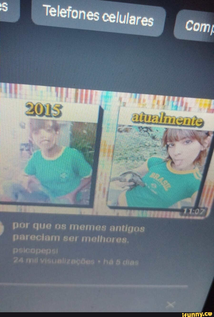 Telefones celulares Com; Por que os memes antigas pareciam ser melhares ...