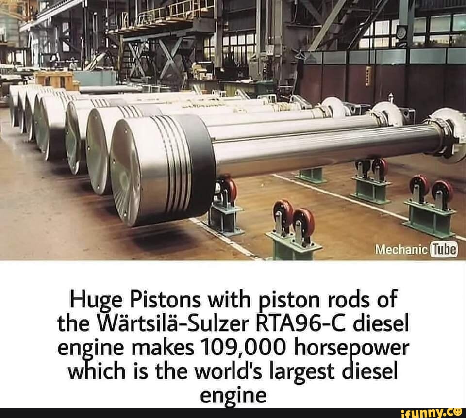_Mechori TD Huge Pistons with piston rods of the Wartsila-Sulzer RTA96 ...