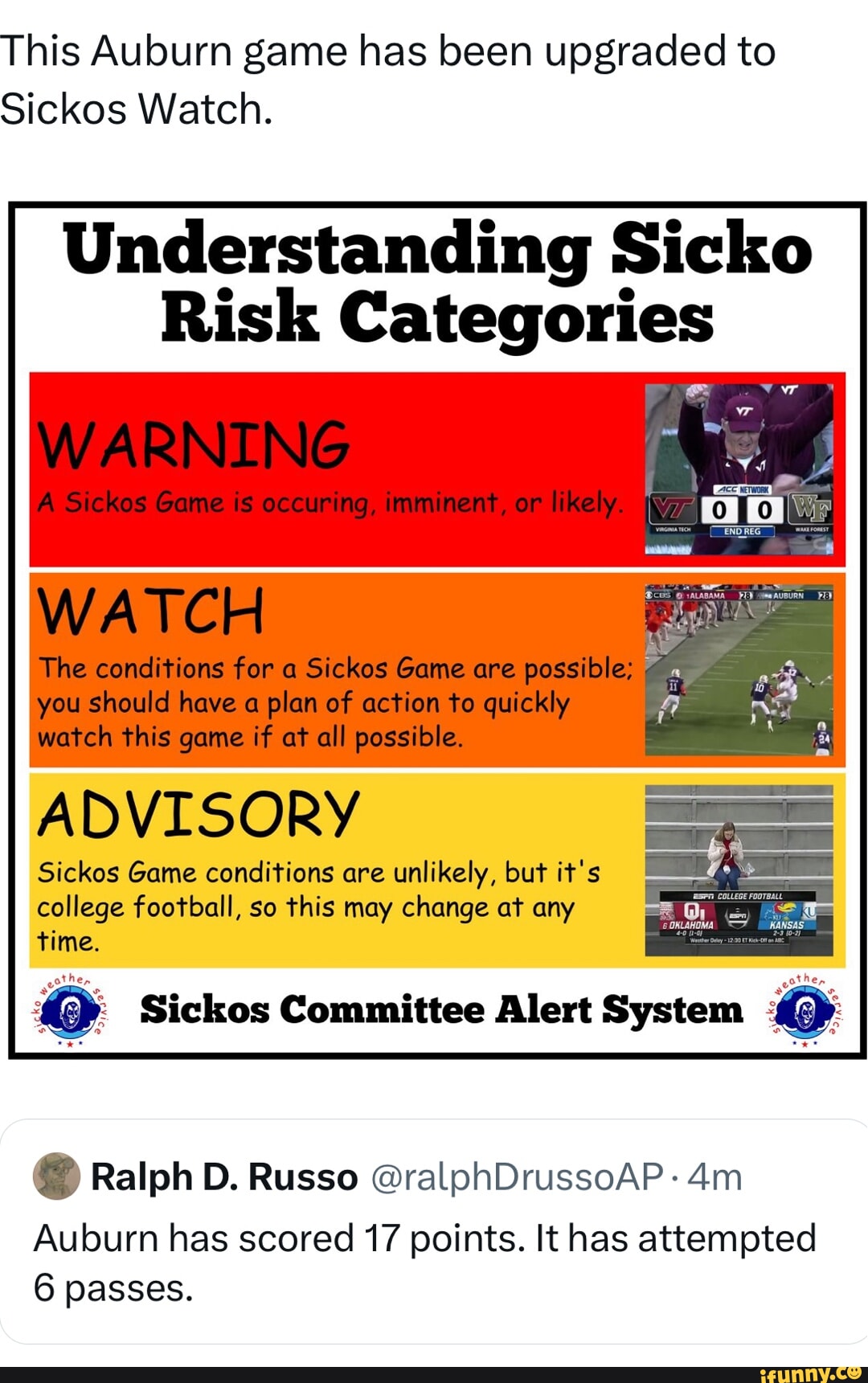 This Auburn game has been upgraded to Sickos Watch. Understanding Sicko ...