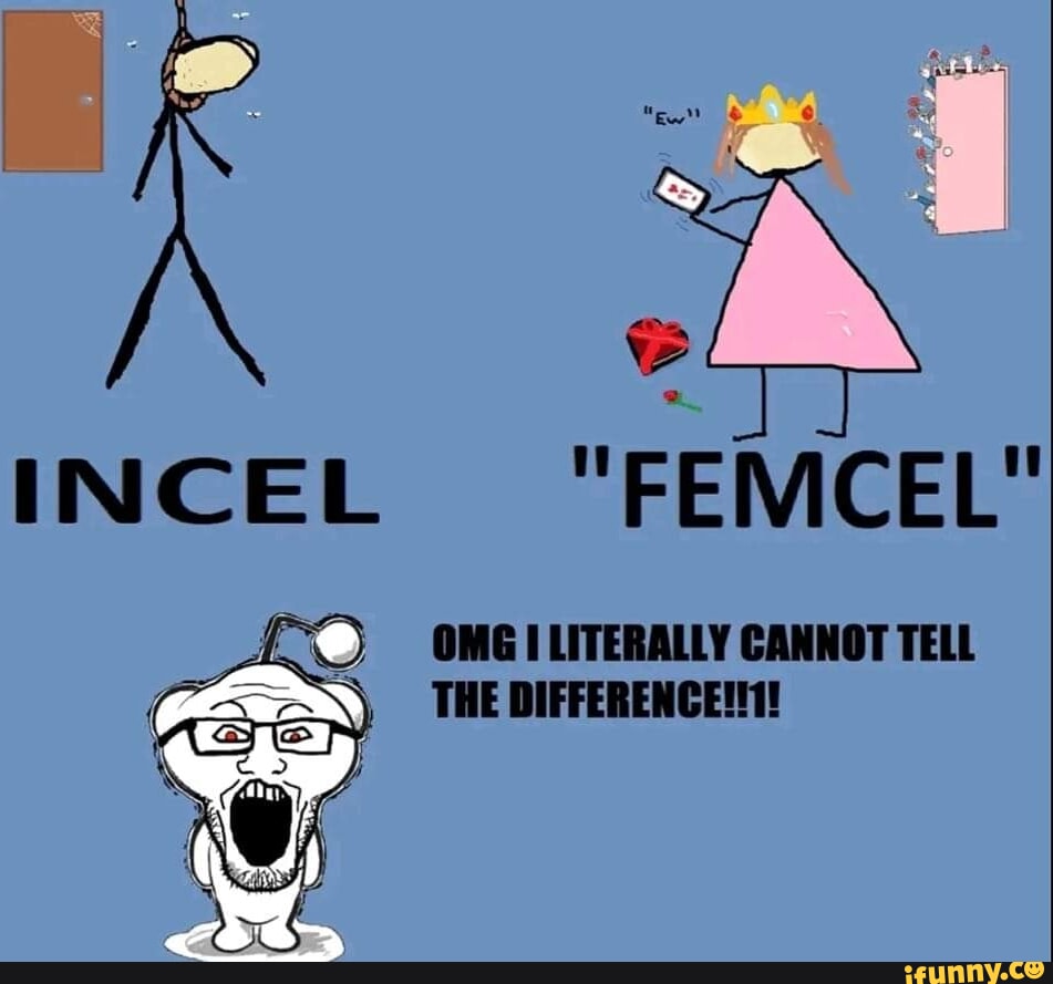INCEL "FEMCEL" I LITERALLY CANNOT TELL THE DIFFERENCE! - iFunny Brazil