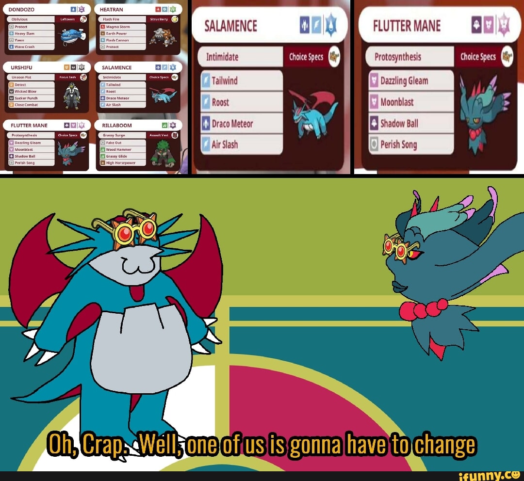 SALAMENCE FLUTTERMANE Choice Specs Choice Specs Dazzling Gleam shadow ...