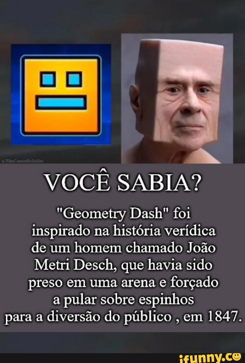 VOCÊ SABIA? "Geometry Dash" foi inspirado na história verídica de um ...