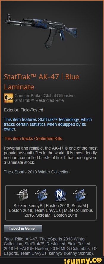 Twitch.tv/maggi_csgo - AK-47 I Blue Laminate counter-Strike: Global ...