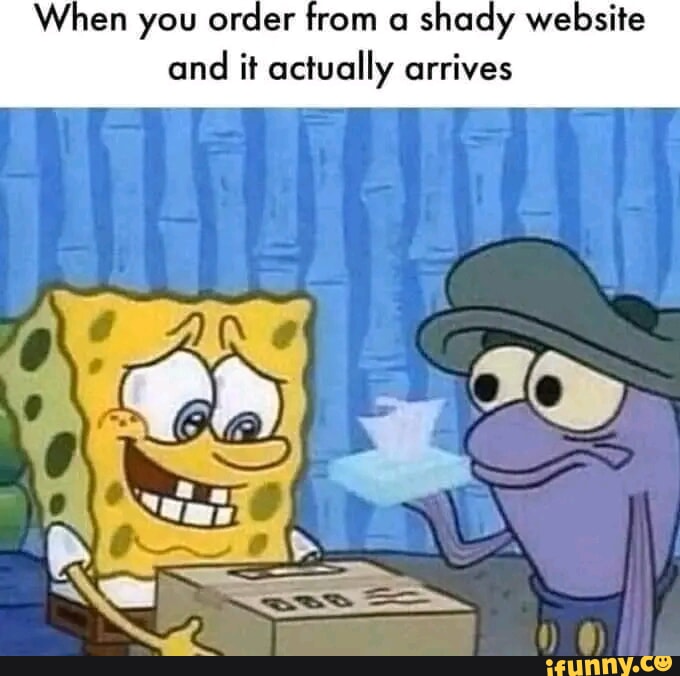 When you order from a shady website and it actually arrives - iFunny Brazil