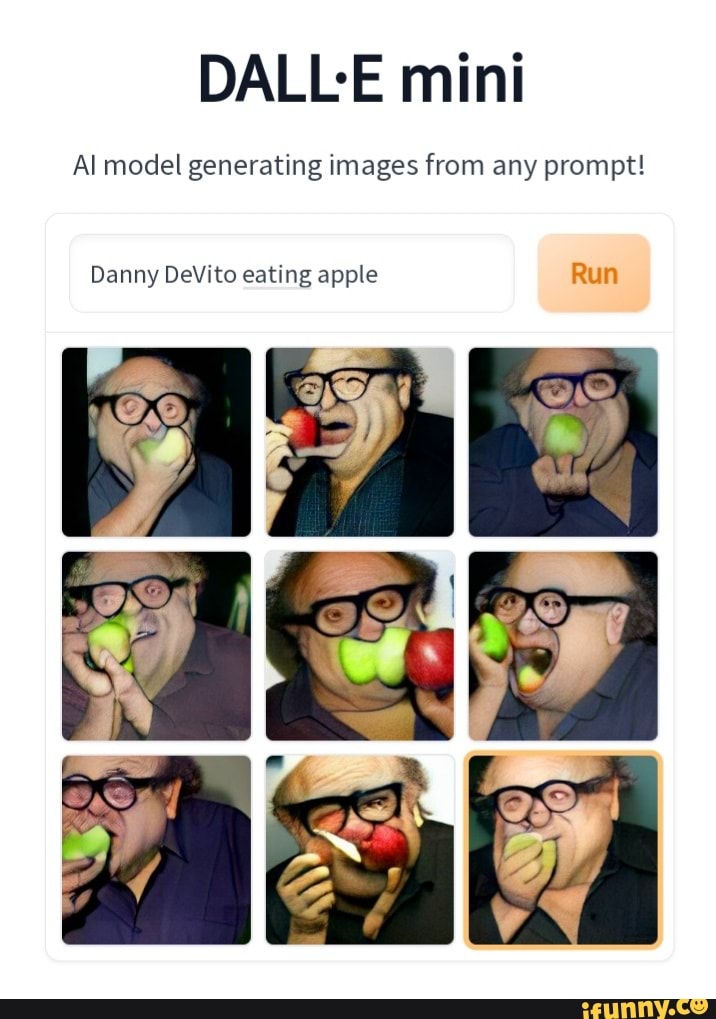 DALE mini Al model generating images from any prompt! Danny DeVito ...