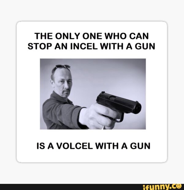THE ONLY ONE WHO CAN STOP AN INCEL WITH A GUN IS A VOLCEL WITH A GUN ...