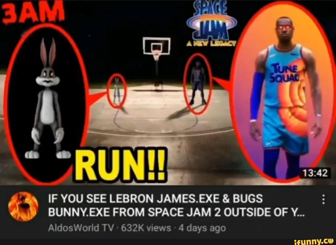 IF YOU SEE LEBRON JAMES.EXE & BUGS BUNNY.EXE FROM SPACE JAM 2 OUTSIDE ...