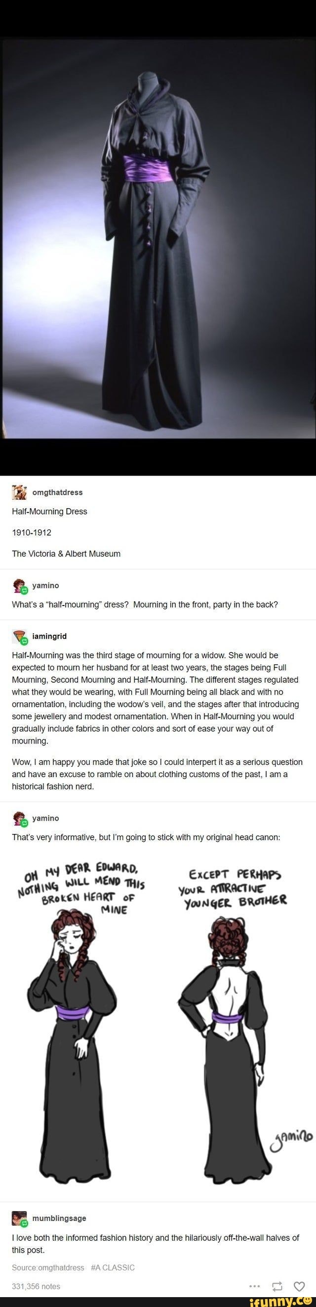 Half-Mourning Dress 1910-1912 The Victoria & Albert Museum yamino What ...