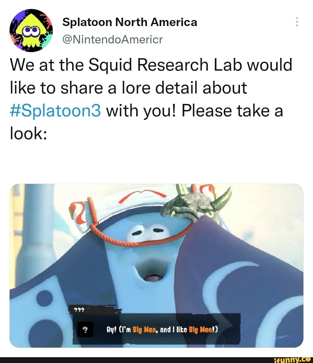 Splatoon North America @NintendoAmericr We at the Squid Research Lab ...