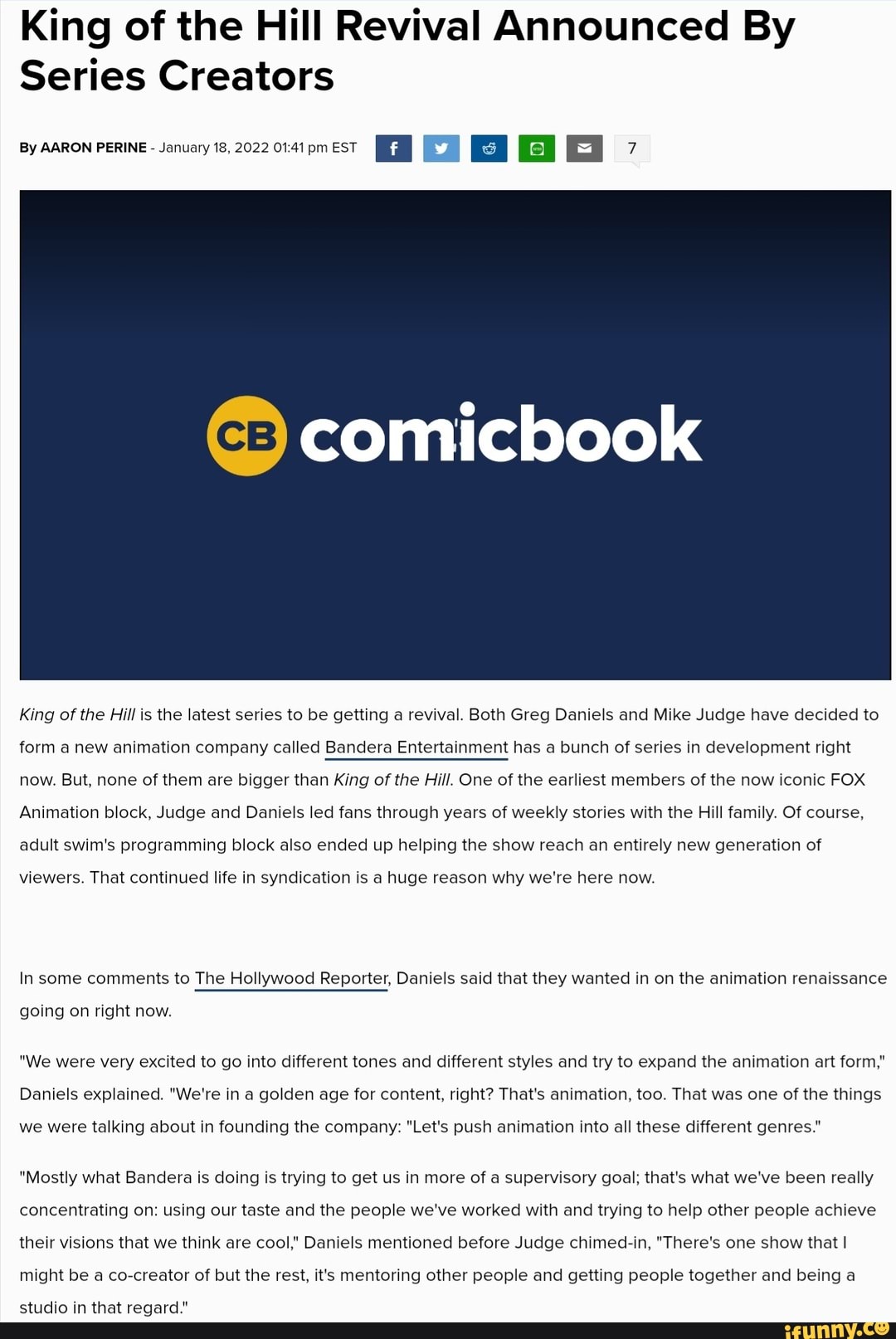 King of the Hill Revival Announced By Series Creators By AARON PERINE ...