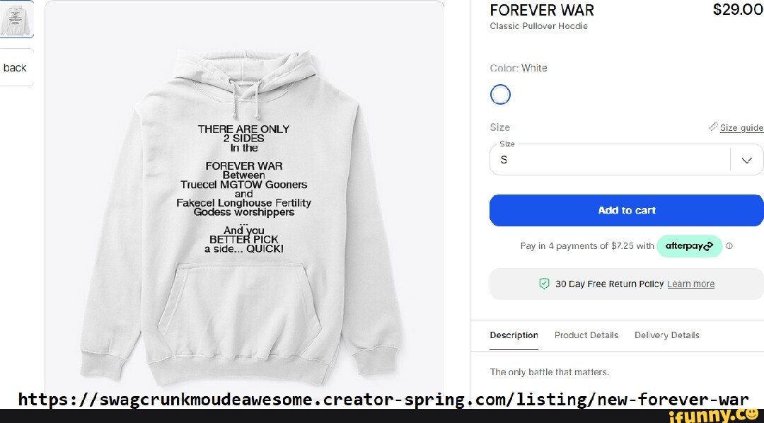 Back THERE ARE ONLY 2 SIDES Inthe FOREVER WAR Truecel MGTOW Gooners an ...