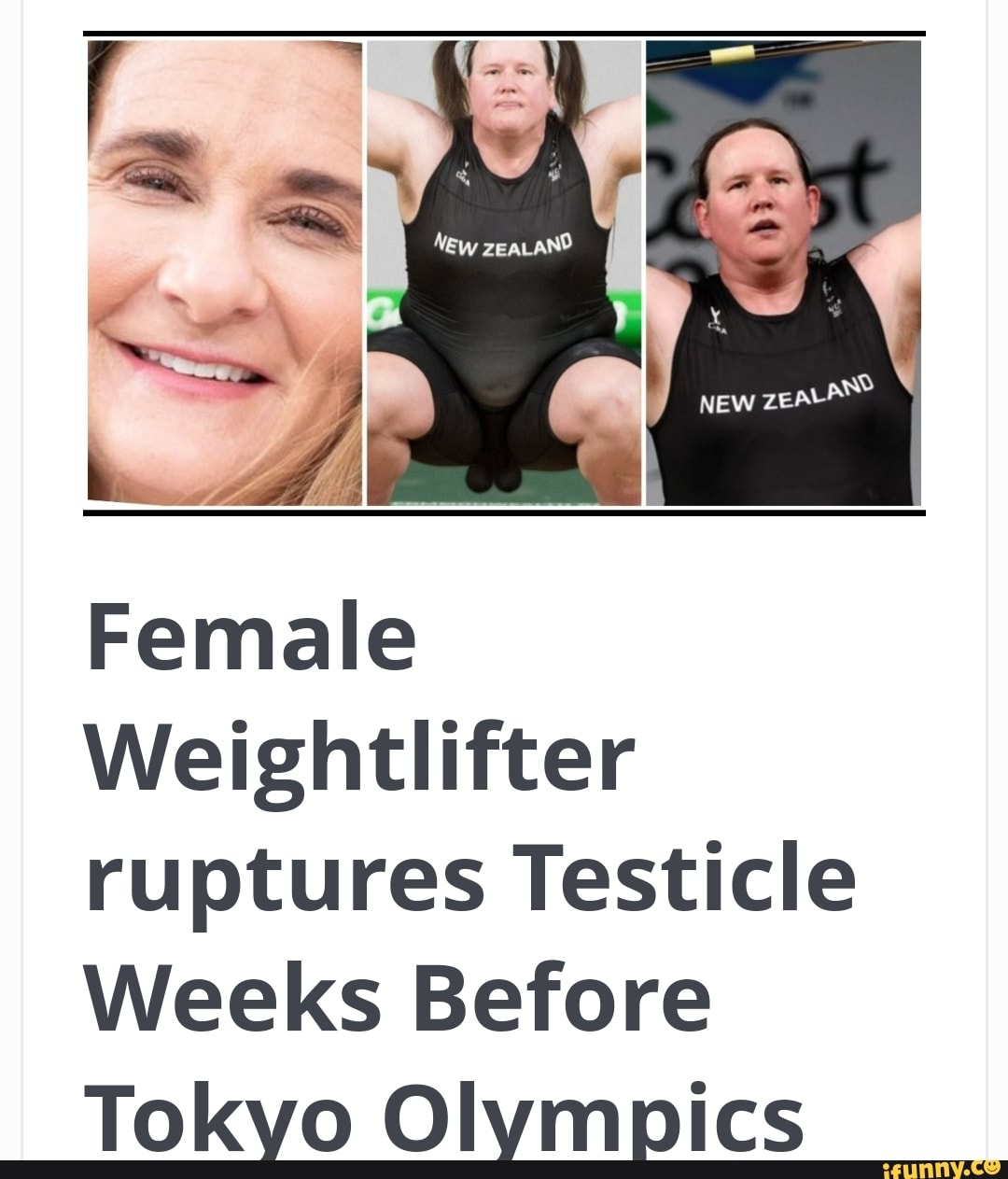 Female Weightlifter ruptures Testicle Weeks Before Tokyo Olympics ...