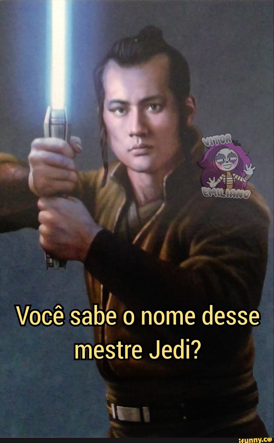 Você sabe o nome desse mestre Jedi? - iFunny Brazil