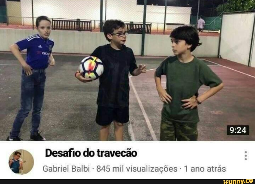 Desafio do travecão Gabriel Balbi 845 mil visualizações 1 ano atrás ...