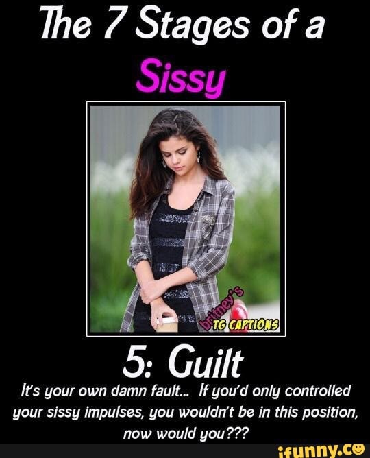 The 7 Stages of a Sissy Guilt It's your own damn fault... If you'd only ...