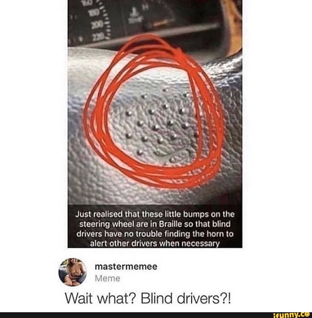 Just realised that these little bumps on the steering wheel are in ...