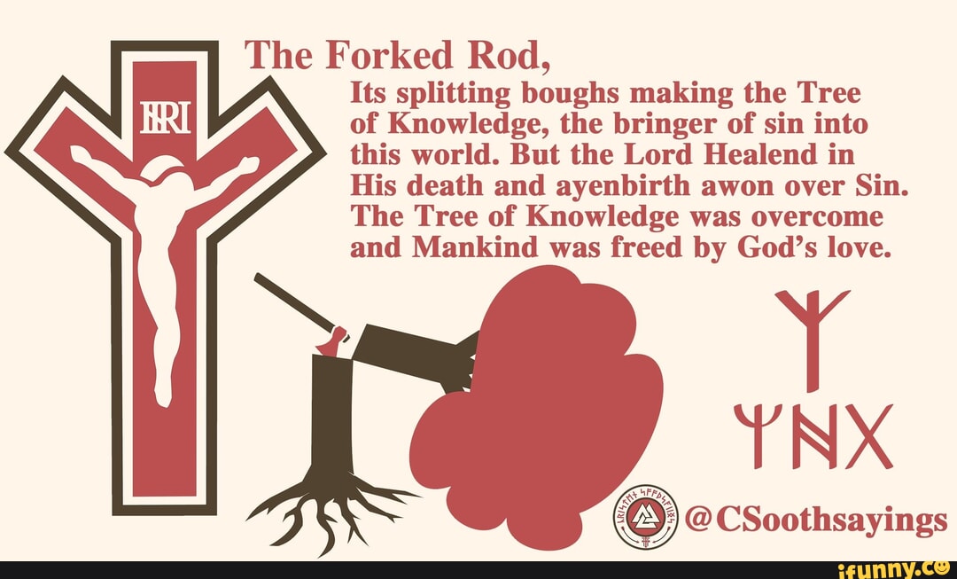 RI The Forked Rod, Its splitting boughs making the Tree of Knowledge ...