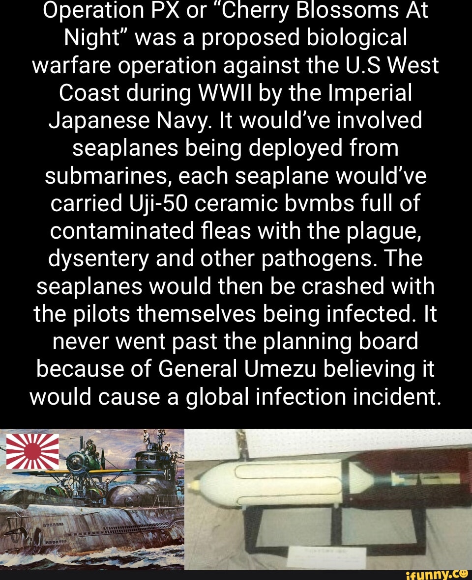 Operation PX or Cherry Blossoms At Night" was a proposed biological ...