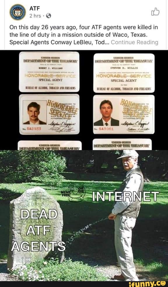 ATE On this day 26 years ago, four ATF agents were killed in the line ...