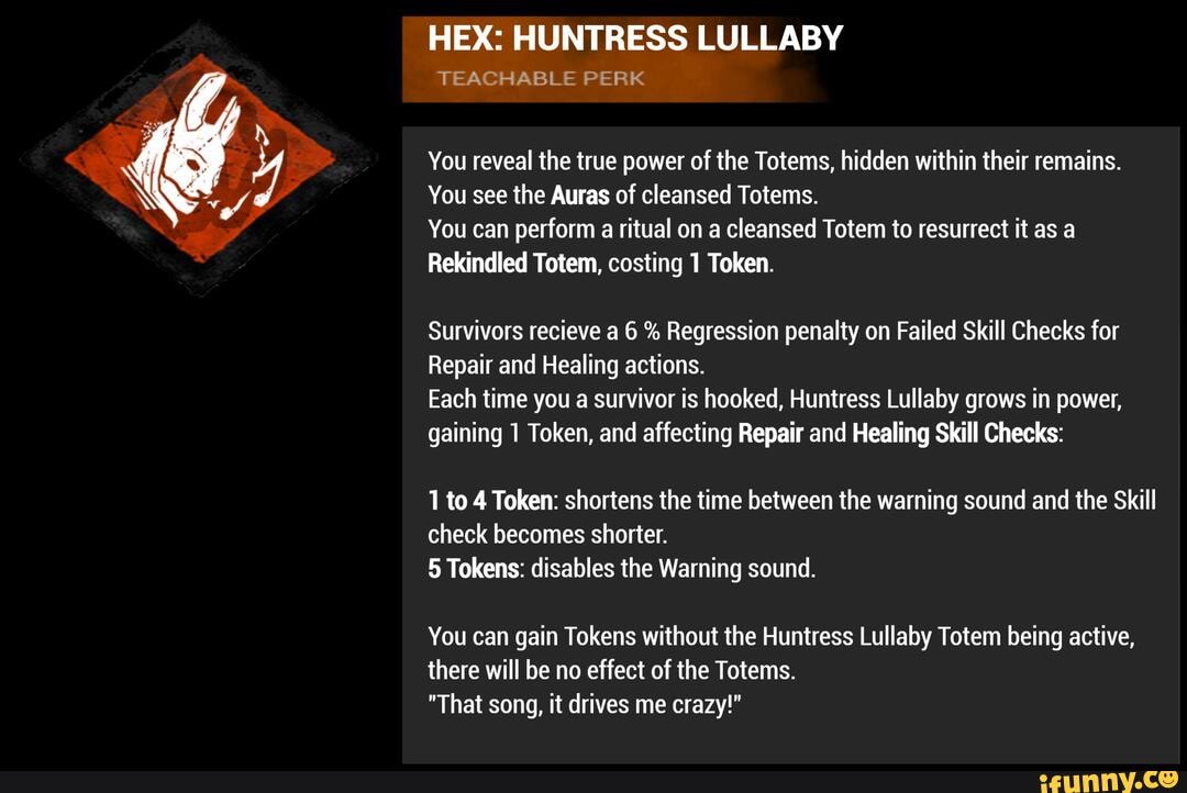 Hex Huntress Lullaby Teachable Perk You Reveal The True Power Of The