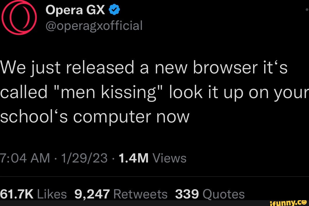 Opera GX @ @operagxofficial We just released a new browser it's called ...