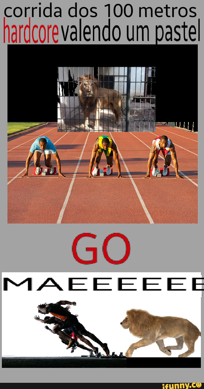 Meme corrida - meme corrida corrida dos 100 metros Valendo um pastel GO ...