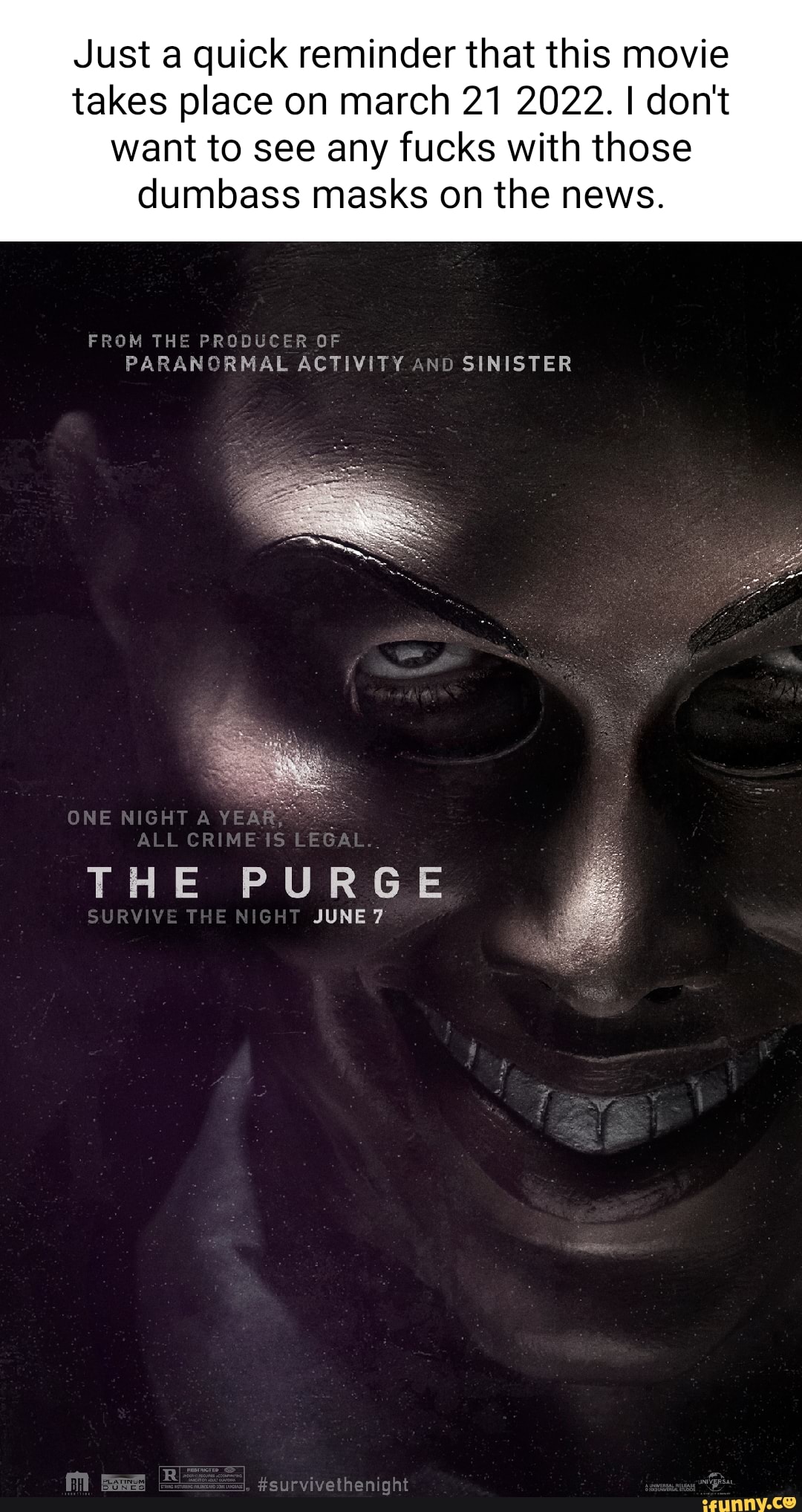 Just a quick reminder that this movie takes place on march 21 2022. I don't want to see any ...