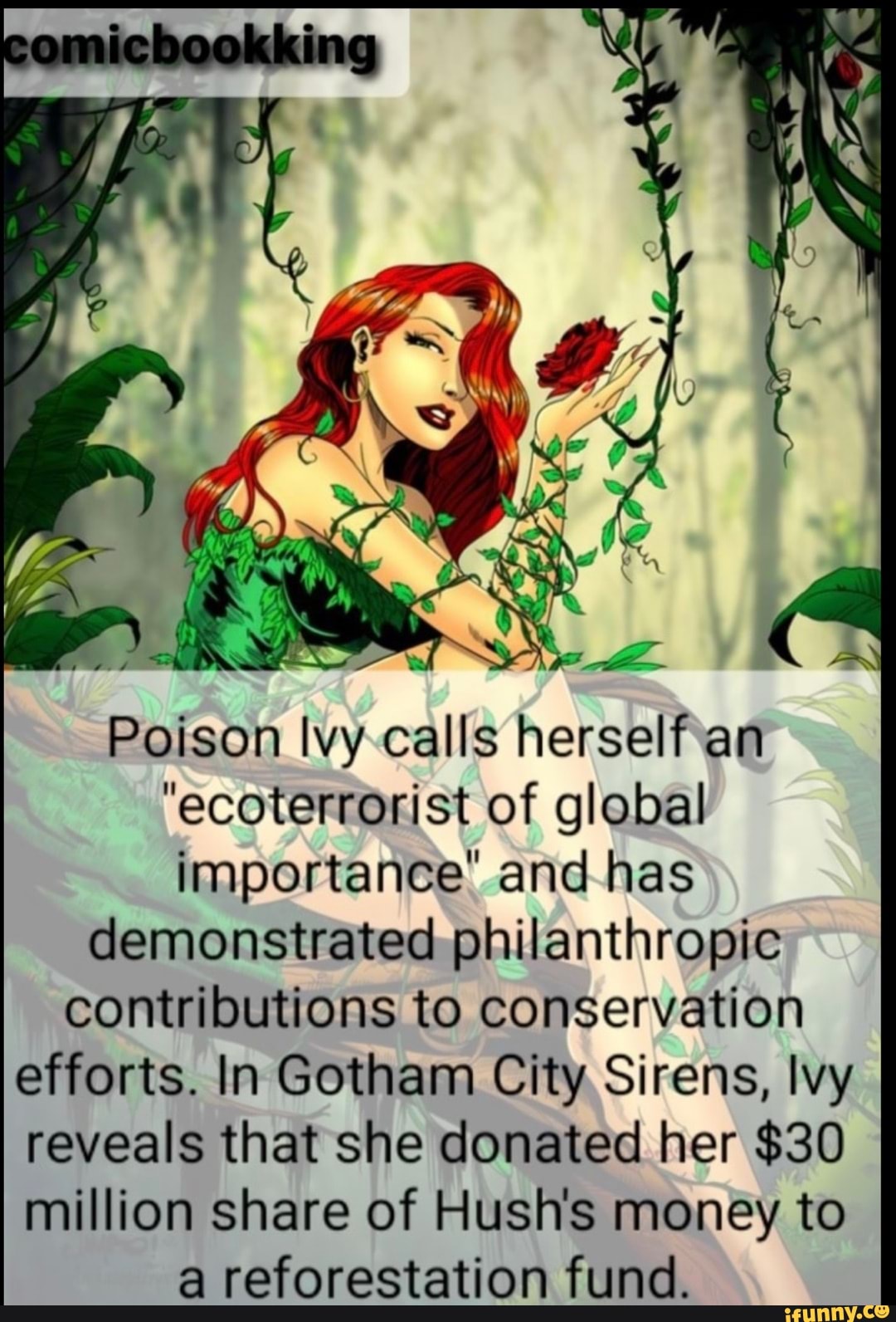 Poison Ivy calls herself an ""ecoterrorist of global importance' and ...