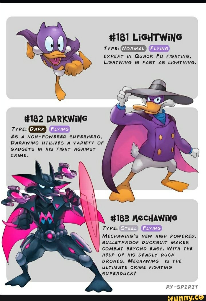 #181 LiGHTWiNG } Tyre: G EXPERT IN QUACK FU FIGHTING, #182 DARKWING ...
