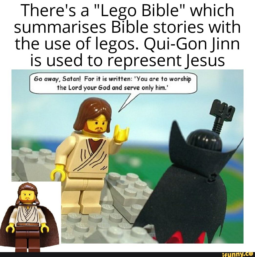 There's a "Lego Bible" which Summarises Bible stories with the use of ...