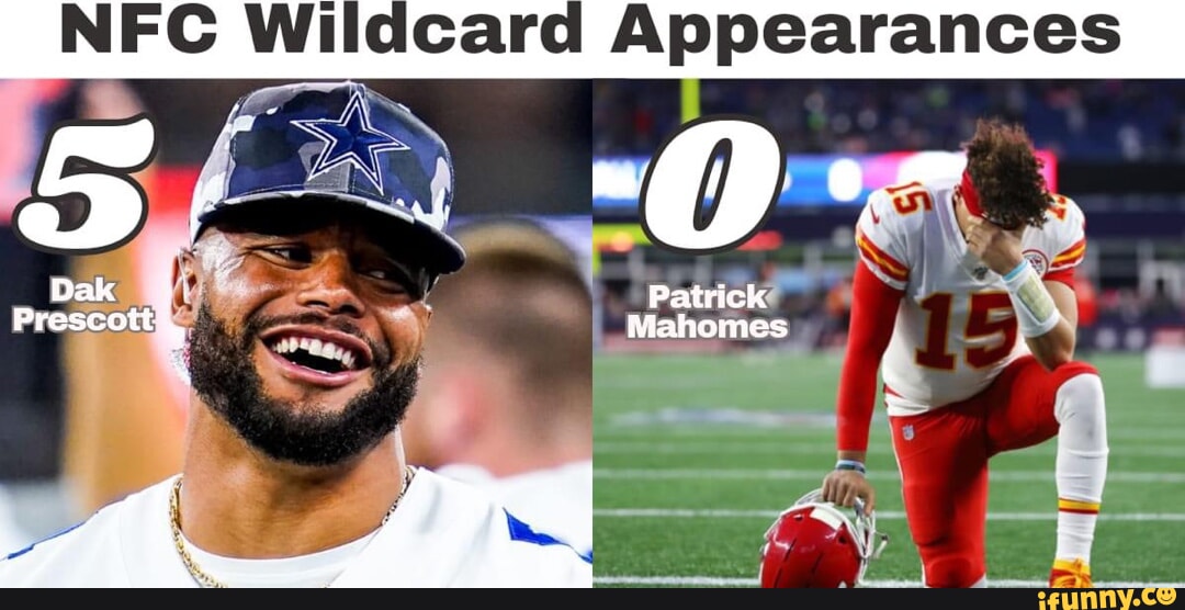 NFC Wildcard Appearances Sr " *Oer . Dak Patrick Prescott Mahomes ...