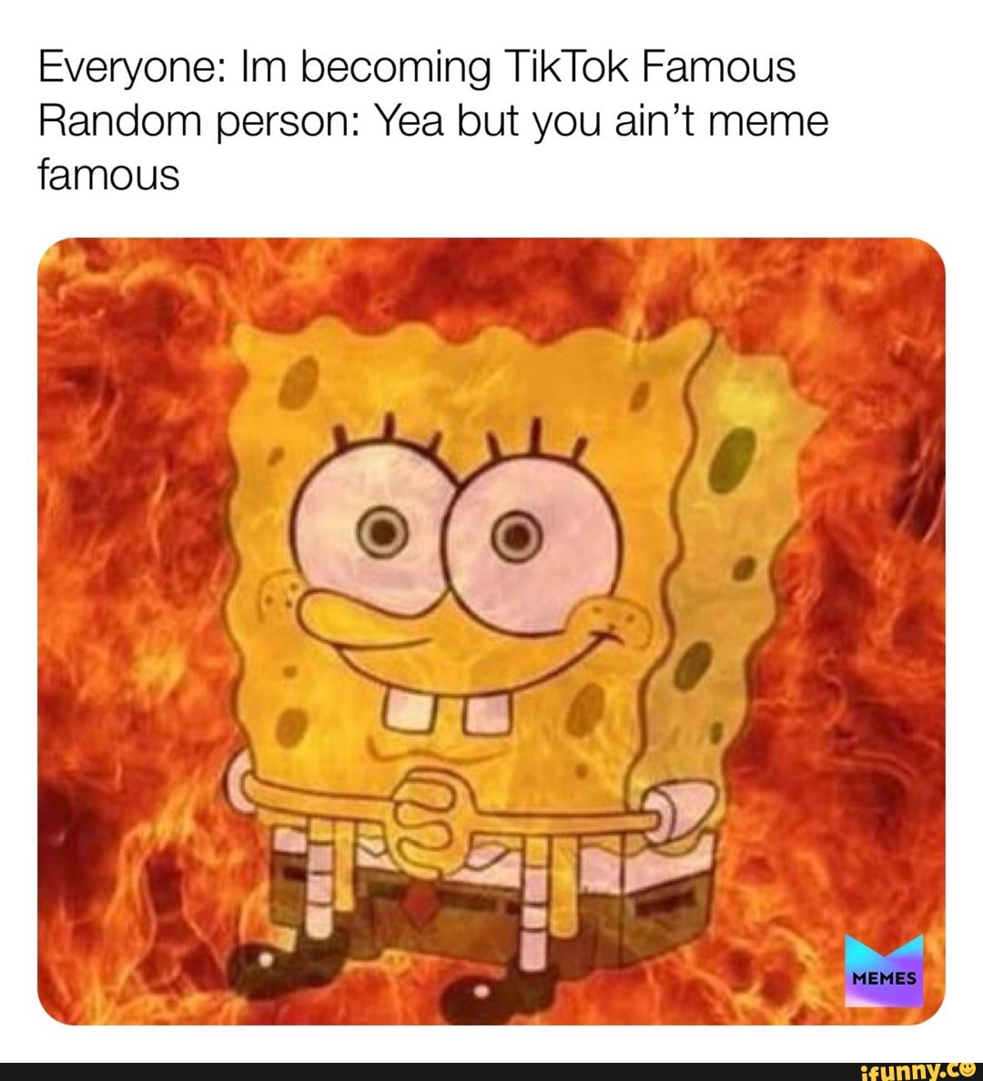 Everyone: Im becoming TikTok Famous Random person: Yea but you ain't ...