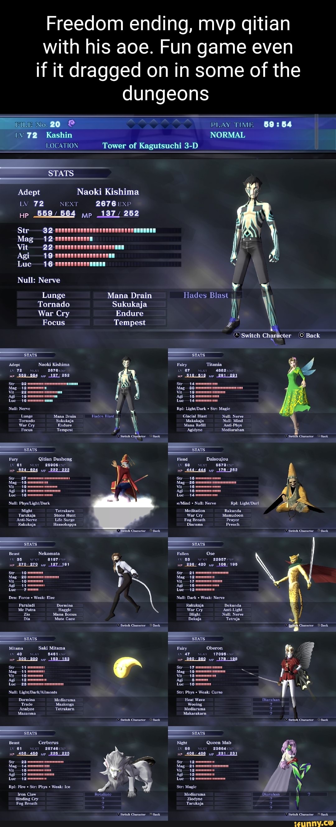 Freedom ending, mvp gitian with his aoe. Fun game even if it dragged on ...