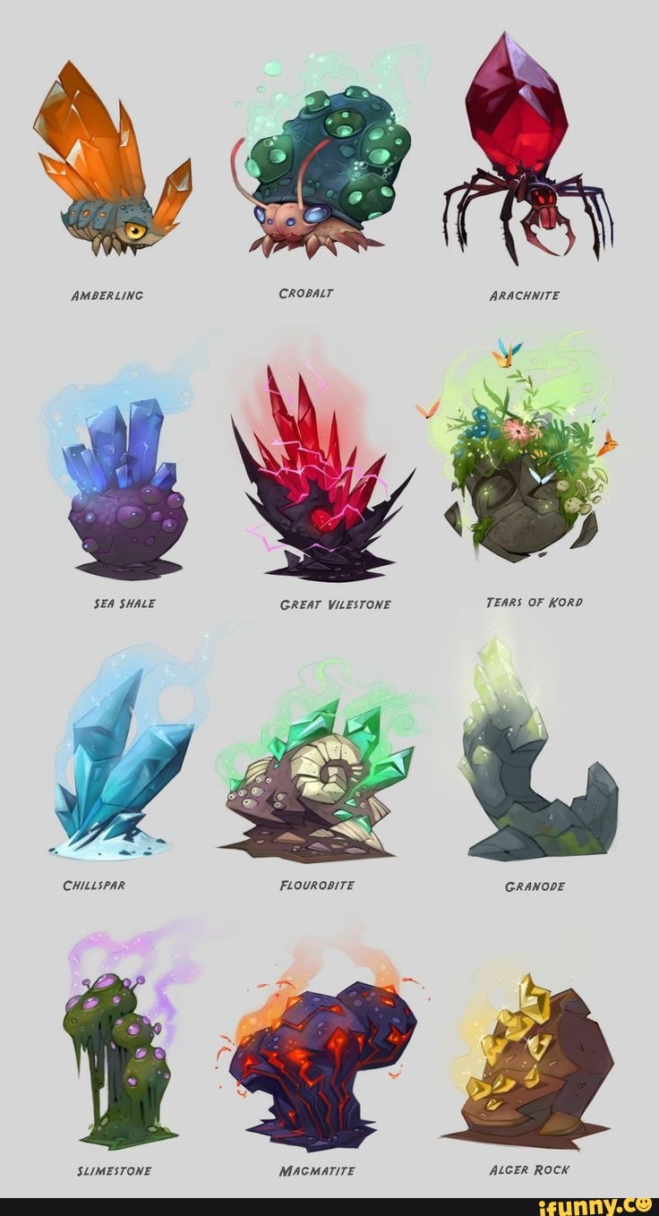 AMBERLING CROBALT ARACHNITE SEA SHALE GREAT VILESTONE TEARS OF KORD ...