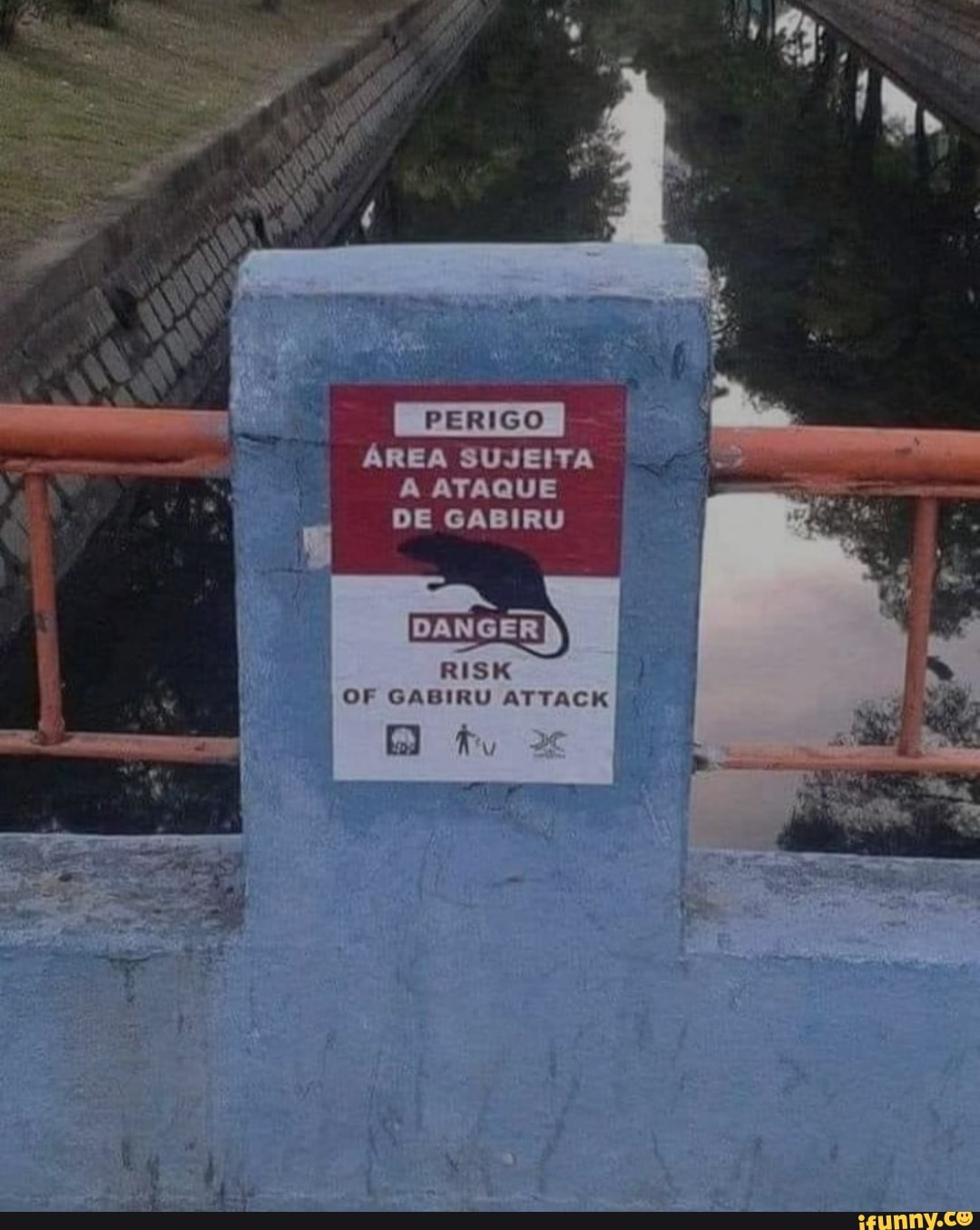 PERIGO ÁREA SUJEITA ATAQUE DE GABIRU RISK OF GABIRU ATTACK - iFunny Brazil