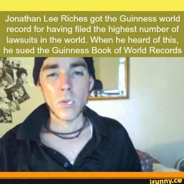 Loool - Jonathan Lee Riches got the Guinness world record for having ...