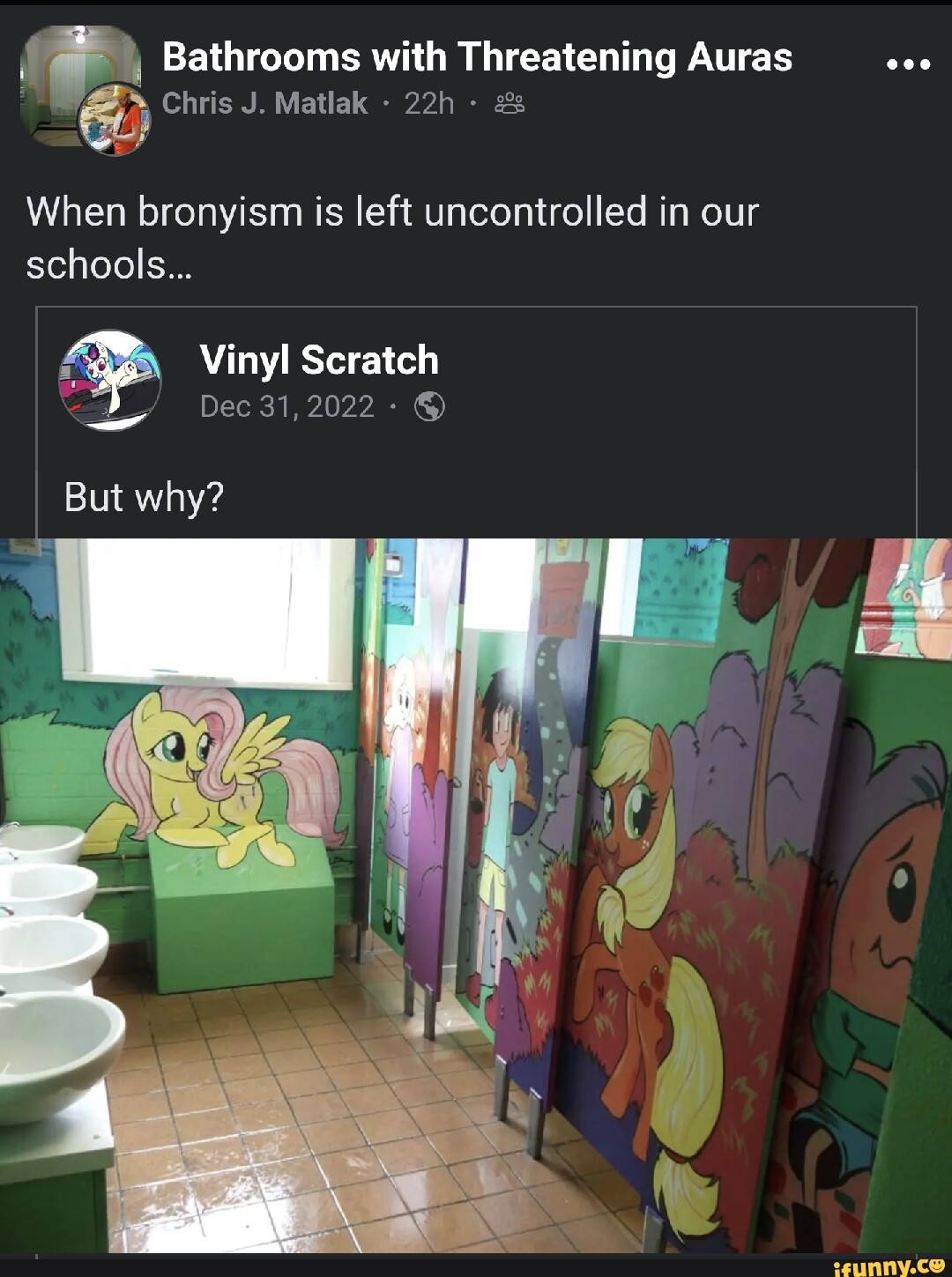 Bathrooms with Threatening Auras Chris J. Matlak - - 2% When bronyism ...