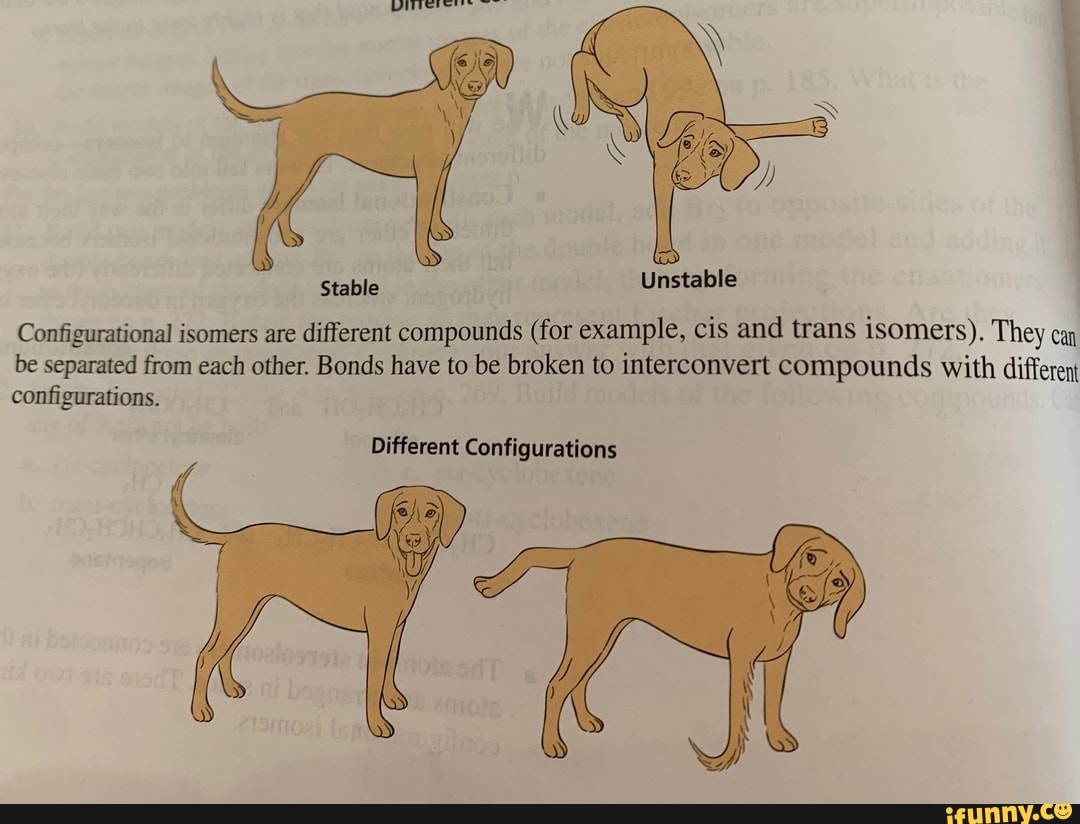 Stable Unstable Configurational be separated isomers from each are ...