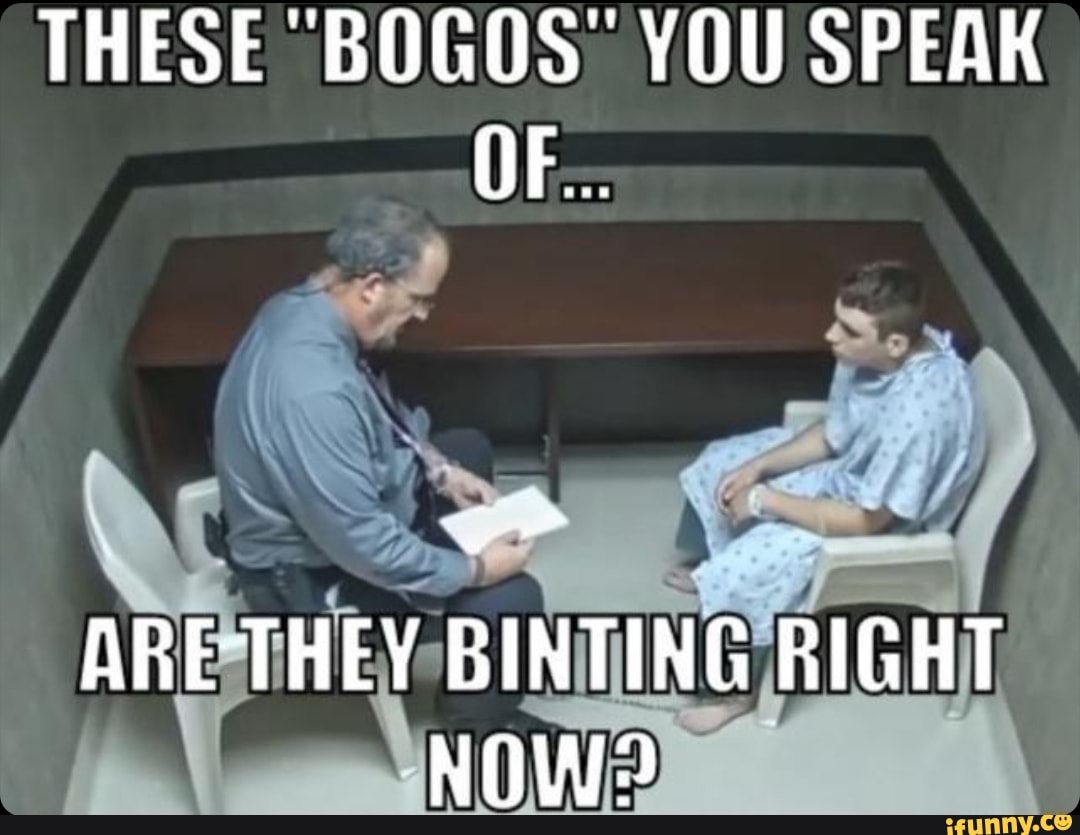 THESE BOGOS YOU SPEAK OF... ARE THEY BINTING RIGHT NOW?) - iFunny Brazil
