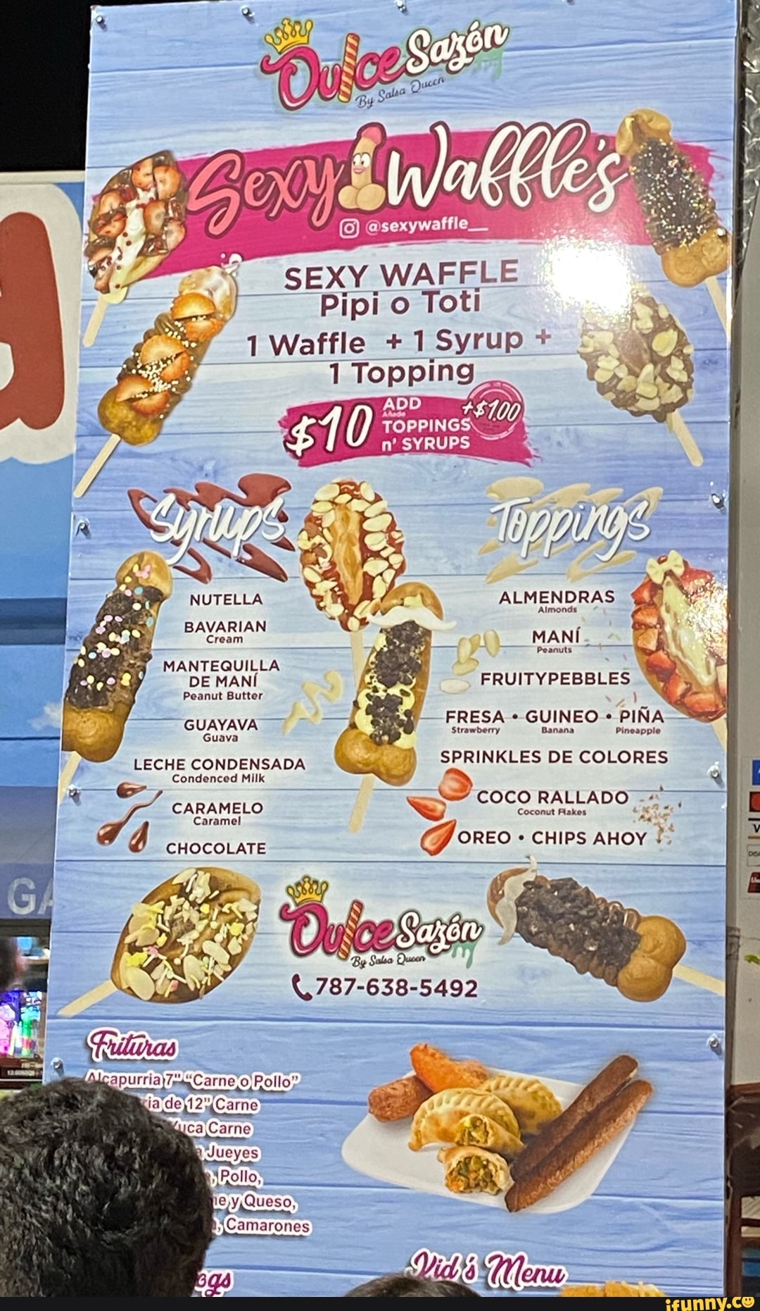 SEXY WAFFLE Pipi o Toti 1 Waffle _+1 Syrup 1 Topping n' SYRUPS NUTELLA ...