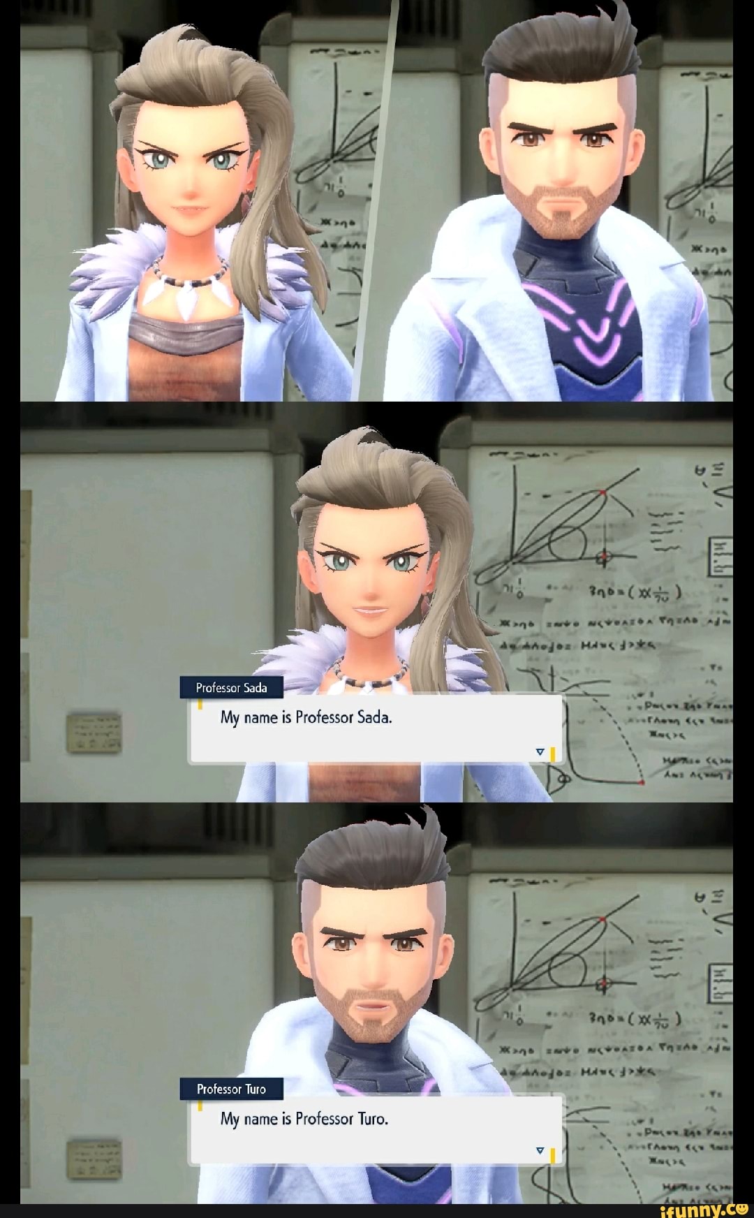 Xis ) My rame is Professor Sada. SN Professor Turo. My cane is ...