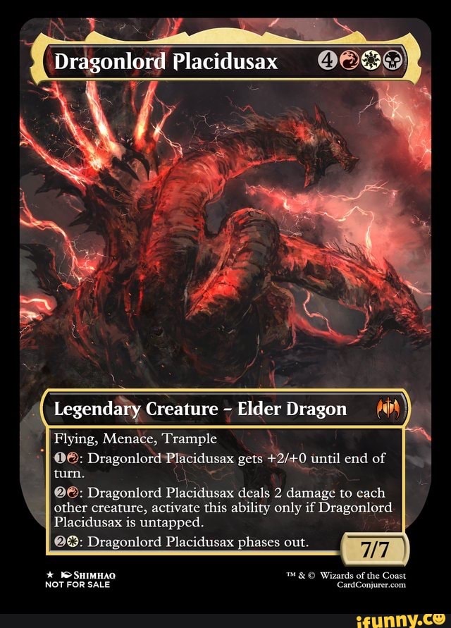 Dragonlord Placidusax Legendary Creature Elder Dragon Flying, Menace ...