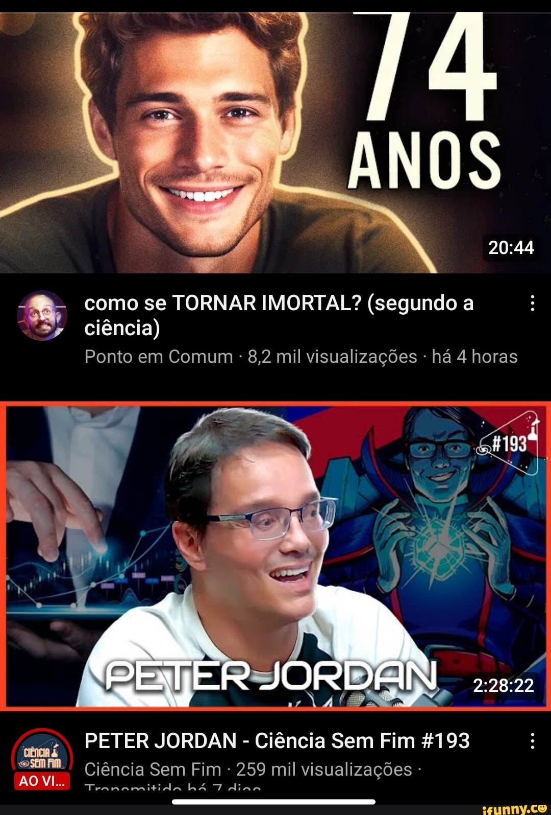 ANOS como se TORNAR IMORTAL? (segundo a ciência) Ponto em Comum - 8,2 ...