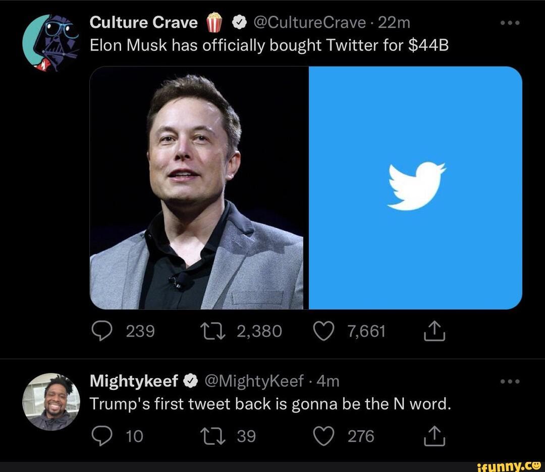 Culture Crave @ @CultureCrave Elon Musk has officially bought Twitter ...
