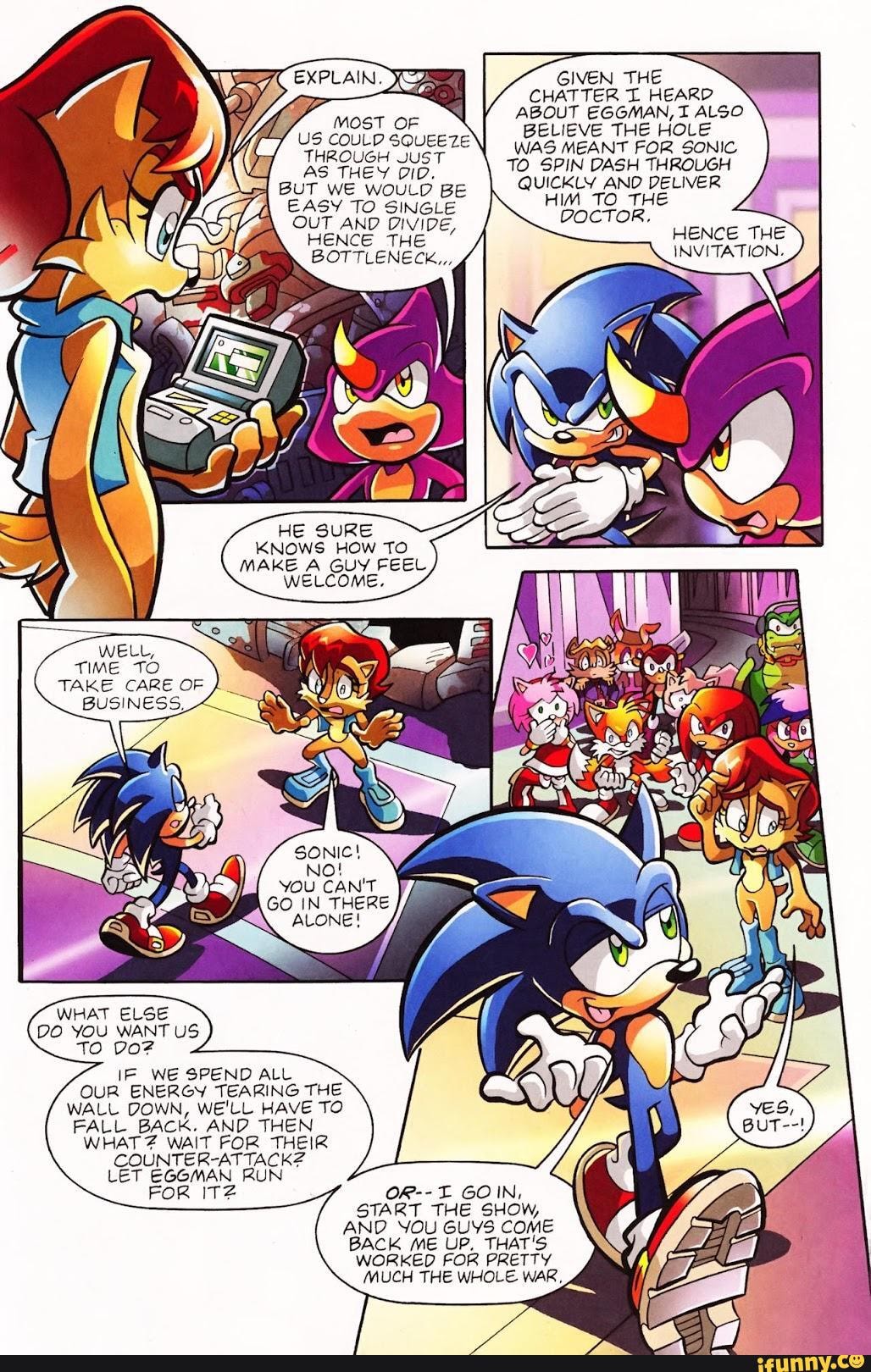 Archie: Sonic sheer force of justice and respect (Sonic the Hedgehog ...
