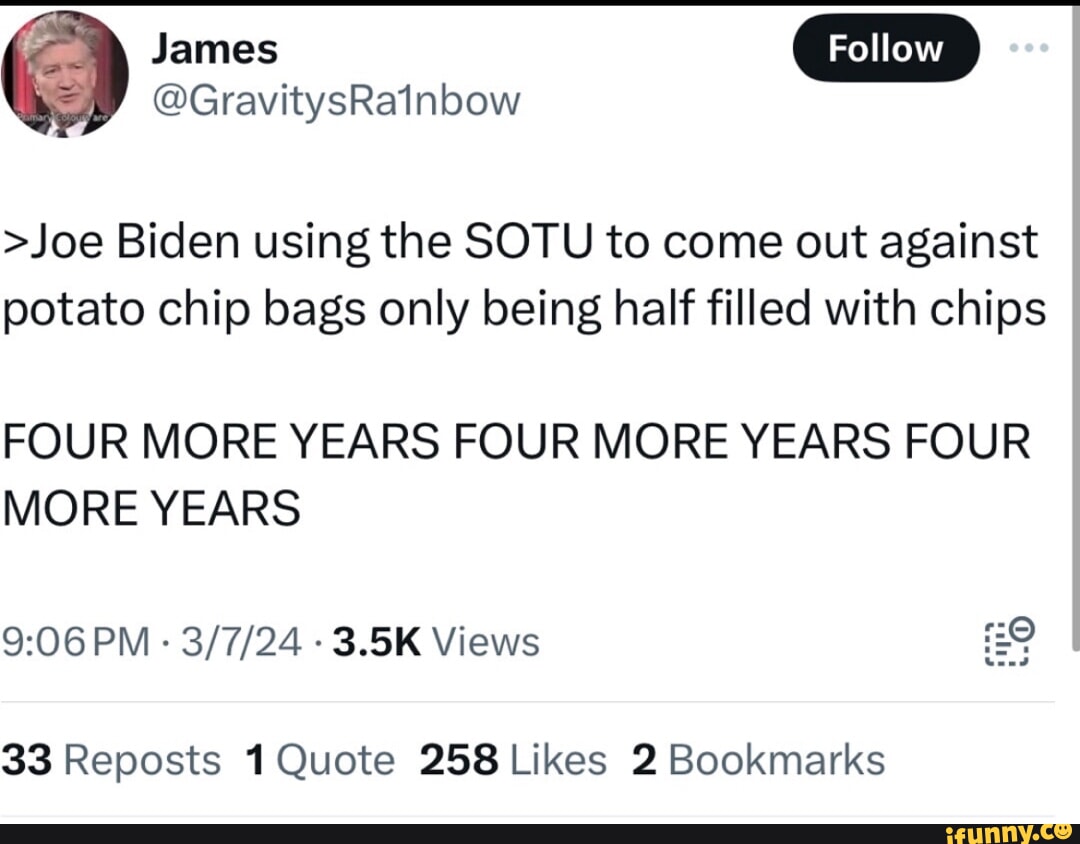 Follow @GravitysRainbow >Joe Biden using the SOTU to come out against ...