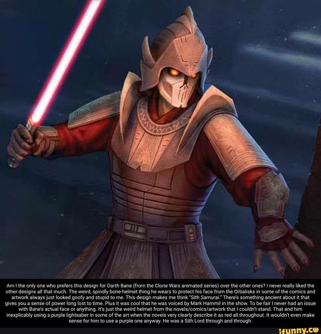 Am The Only One Who Prefers This Design For Darth Bane From The Clone Wars Animated Series
